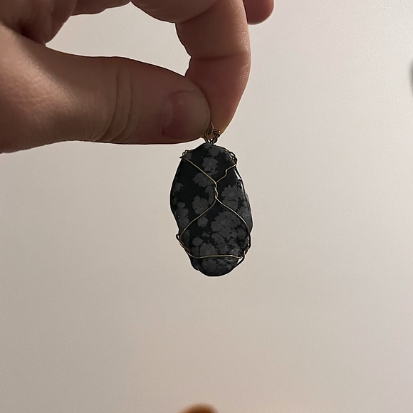 Hand Crafted | Jewelry | Handmade Wrapped Snowflake Obsidian Pendant ...